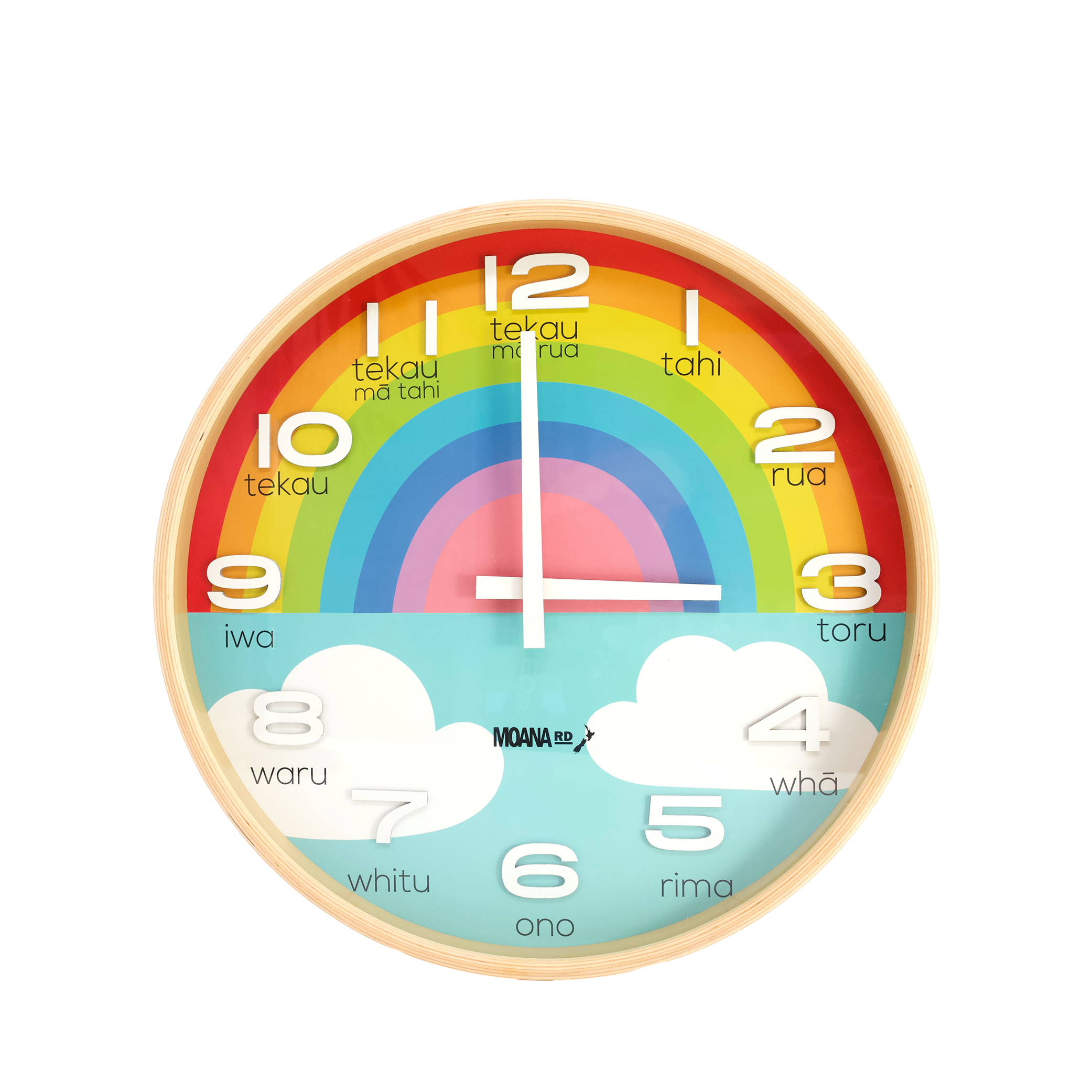 Large Te Reo Maori Clock - Teal – The Coolstore Gallery