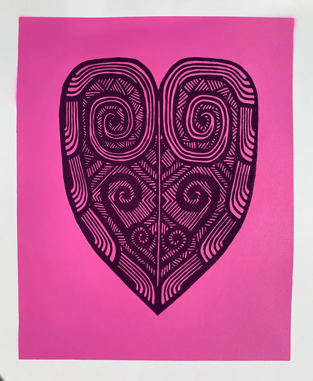 Aroha Nui - Linocut Print – The Coolstore Gallery